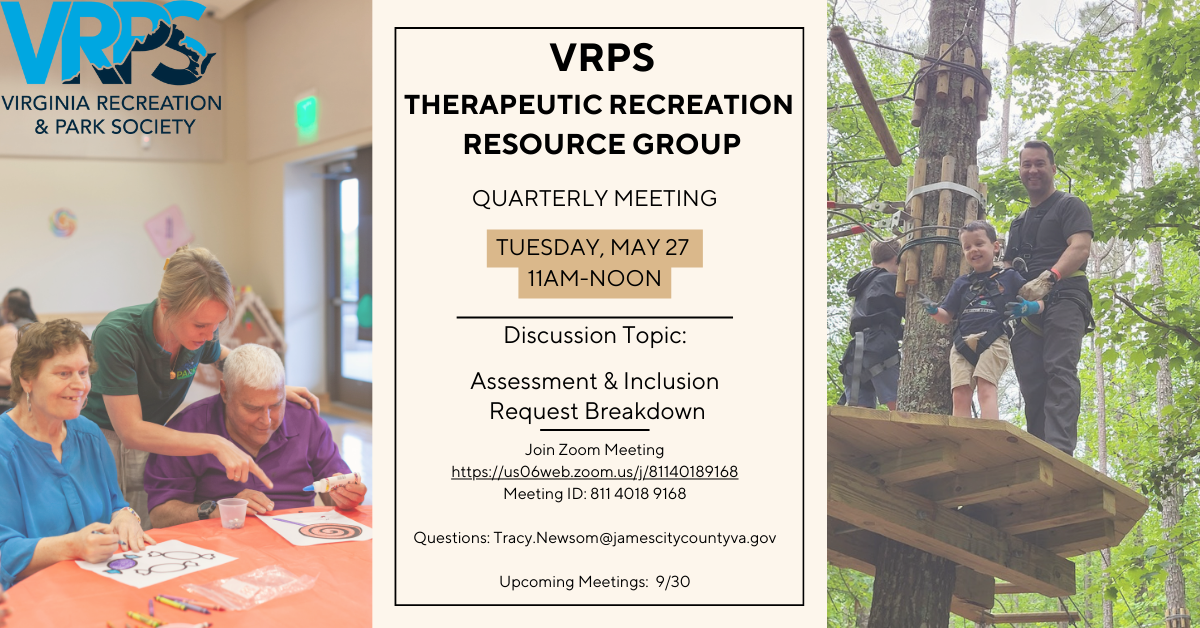 Therapeutic Recreation Resource Group Meeting